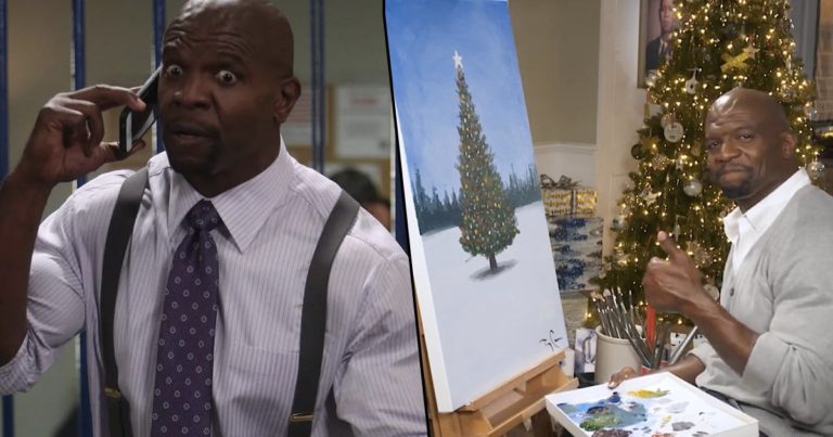 Terry Crews paints a Christmas Masterpiece on Live Stream