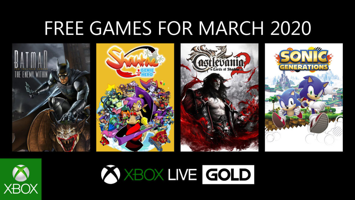 Xbox Games with Gold March 2020: Batman, Shantae, Castlevania and Sonic ...