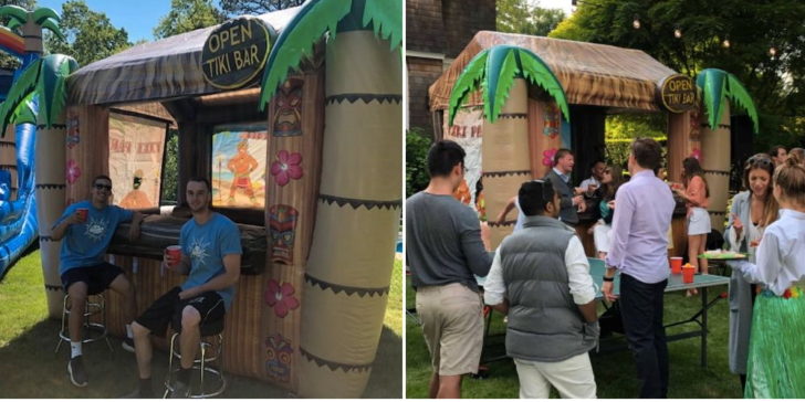 Turn Your Backyard Into An Oasis With This Giant Inflatable Tiki Bar