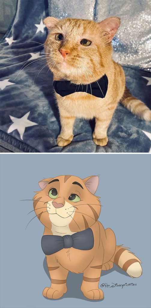 People Send Photos Of Their Pets And This Artist Disneyfies Them