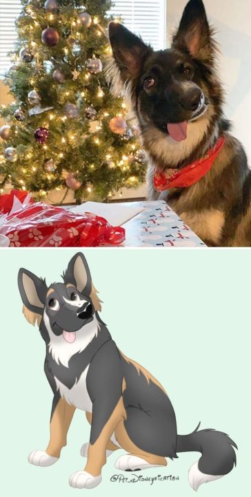 People Send Photos Of Their Pets And This Artist Disneyfies Them
