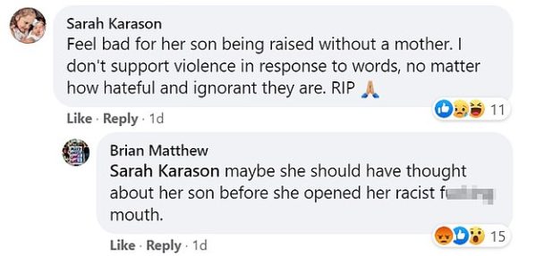 'Good riddance to another racist': BLM supporters post hateful messages ...