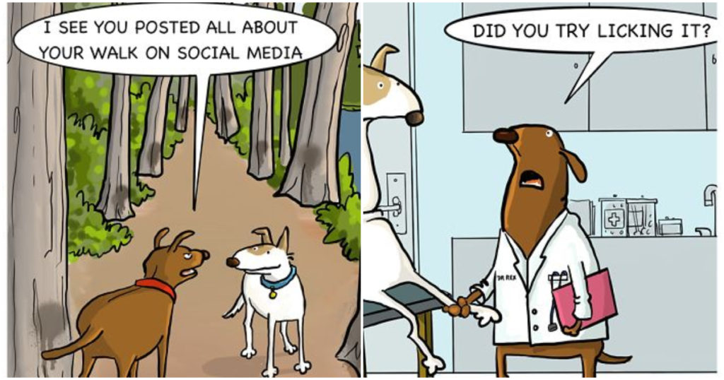 Artist Illustrates The Secret Thoughts And Life Of Dogs In 18 Cute Comics