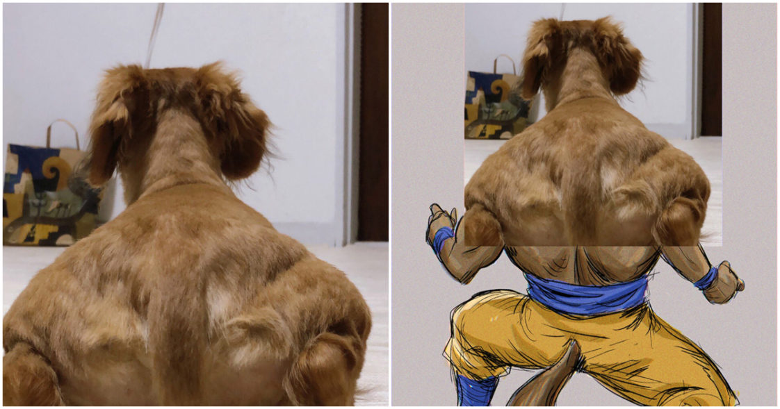 Guy Shares Picture Of A Muscular Dog, People Photoshop And Draw It In ...