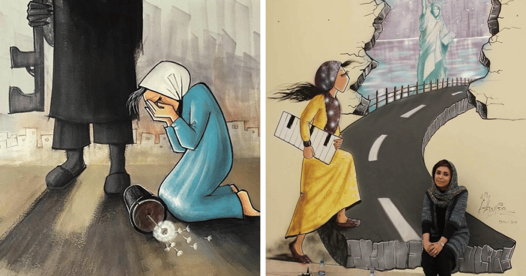 This First Female Afghan Artist's Work Will Break Your Heart
