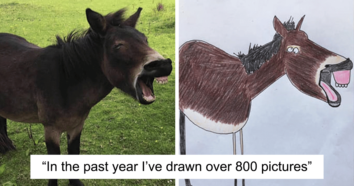 30 Animal Portraits Drawn So Bad That They Look Like Masterpieces