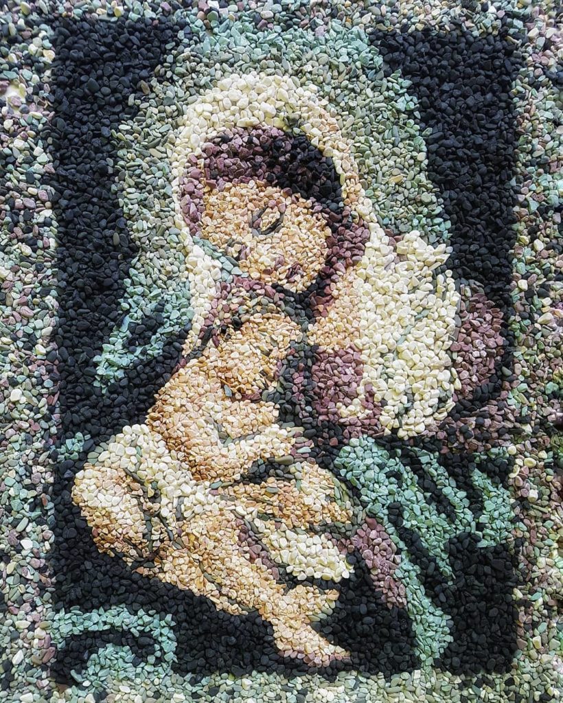 Artist Justin Bateman Creates Stunning Mosaics Made from the Pebbles He ...