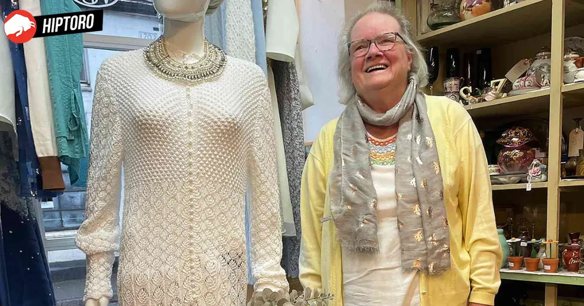 Great-Grandma Hand Knits Wedding Dress In Less Than 3 Weeks